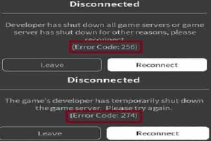 Roblox Error Code 256 or 274 [How to Fix These Error Codes]