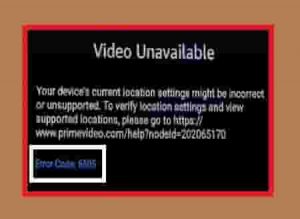 Amazon Prime Error Code 5505 [How to Fix]