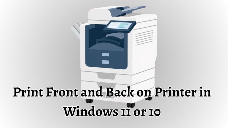 Print Both Sides of Paper in Windows 11 or 10