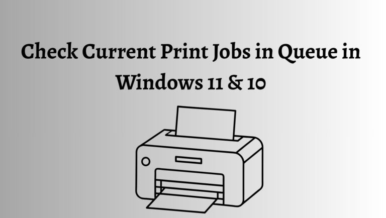 Check Current Print Jobs in the Queue on Windows 11 or 10
