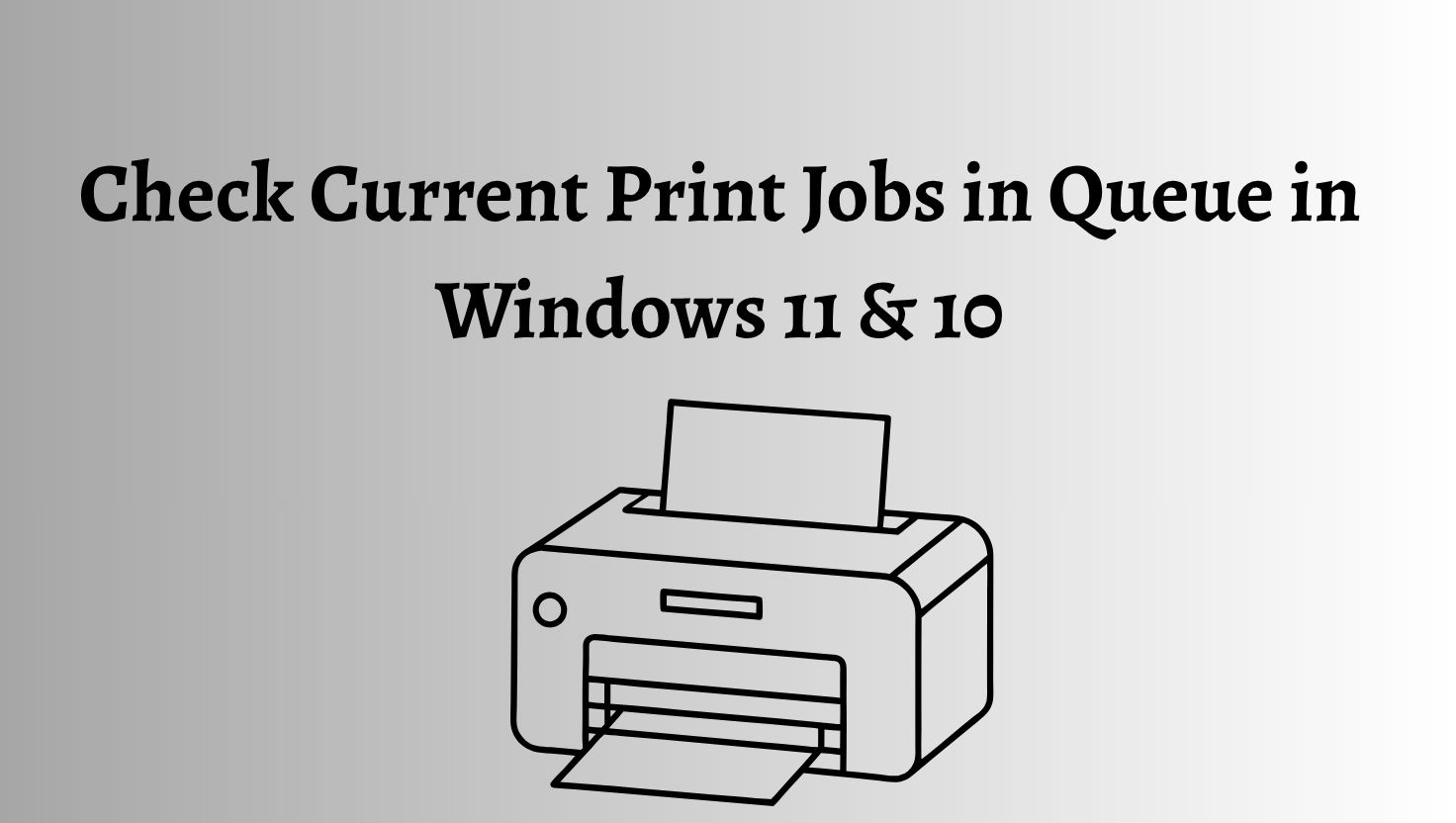 Check Current Print Jobs in the Queue on Windows 11 or 10